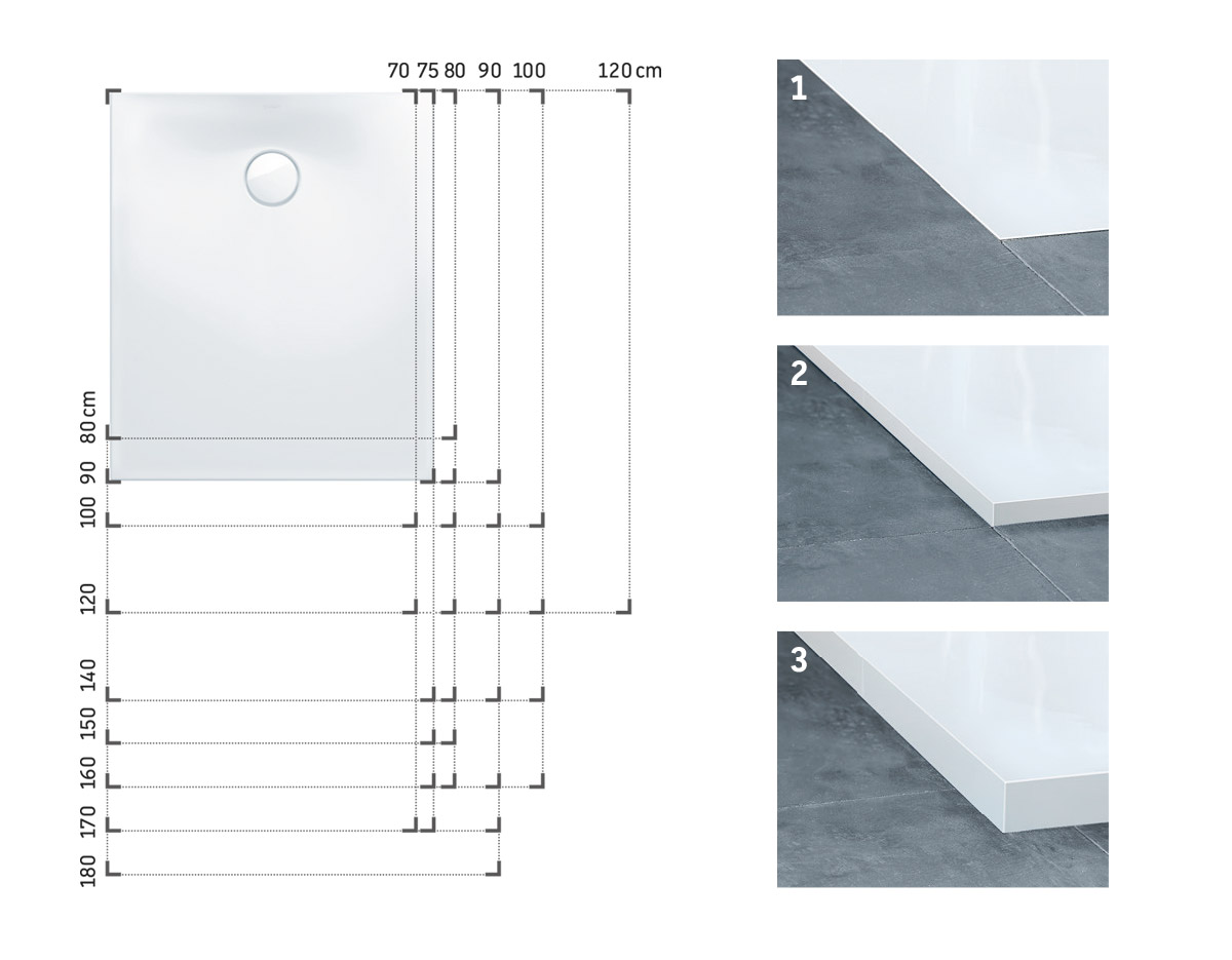 Tempano Seamless Shower Tray Series Duravit